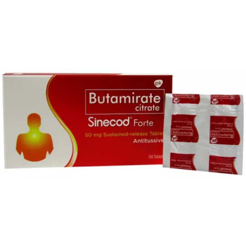 B SINECOD FORTE 8 Tablets - Butamirate Citrate 50Mg Cough ...