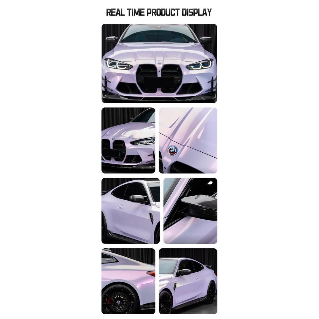 1.3x15m Car Wrap Glossy PET PCV Vinyl Film Medium Gold Star Powder ...