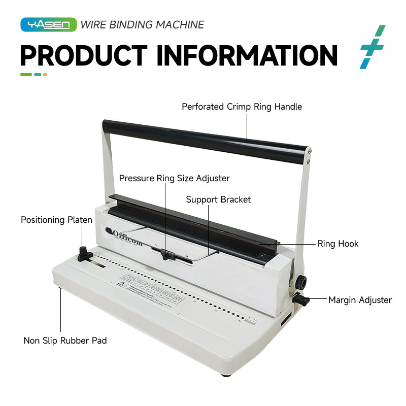 Officom F4 Wire Binding Machine | Heavy Duty 40-Hole Binder for Menus ...