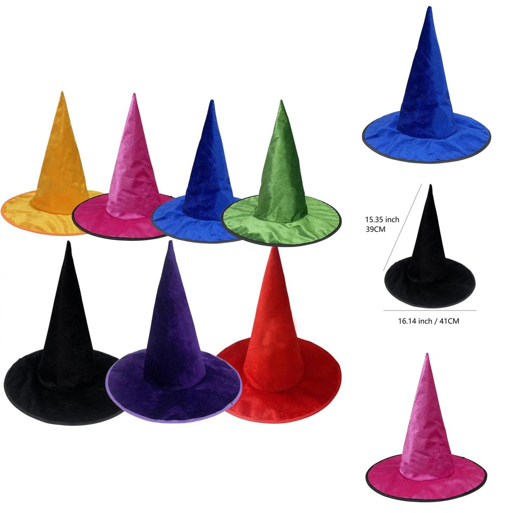 Witches Hat Halloween Cosplay Prop With Plush Fabric For Party And ...