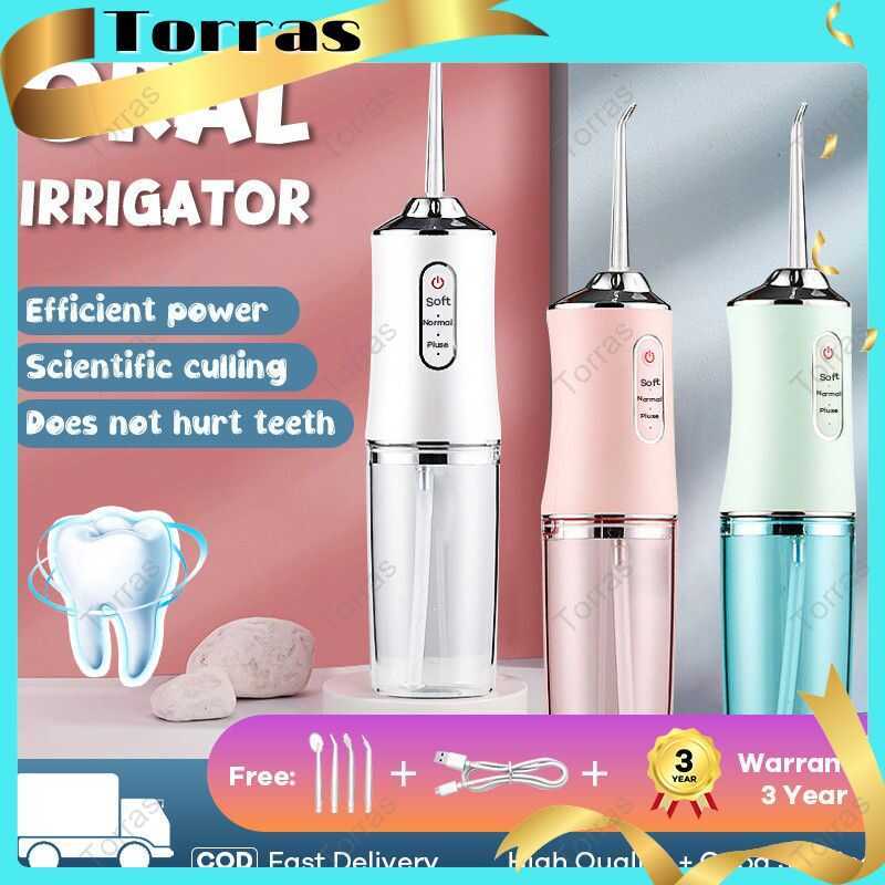 Torras Electric Tooth Cleaning Water Flosser Oral Irrigator With 3 ...