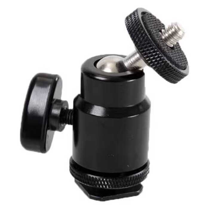 Mini Hot Shoe Small Flash Light Stand Camera Bracket Metal 1/4 Base ...