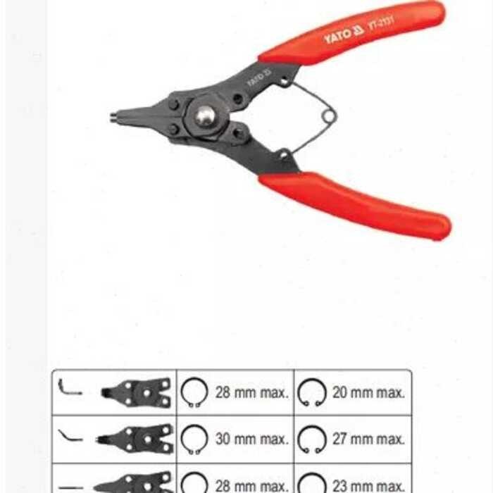 ☑♥ Selected YATO Four-in-One Circlip Retaining Ring Intermediate Pliers ...