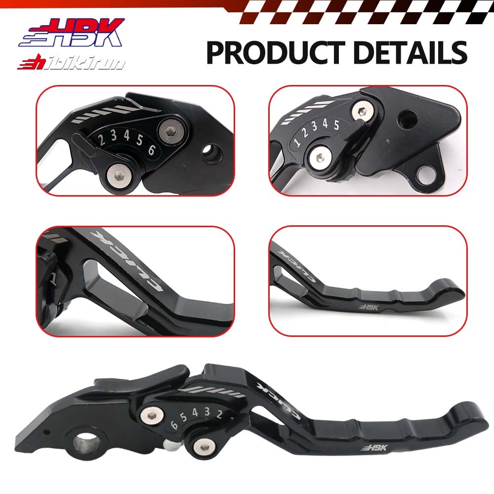 HBK Honda Click 125/150 V2/V3 Combi Brake Lever Handle Grip Adjustable ...