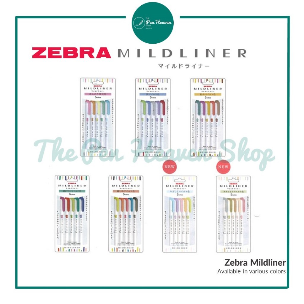 Zebra Mildliner Sets (Fluorescent/Cool/Warm/Friendly/Bright/Gentleness ...
