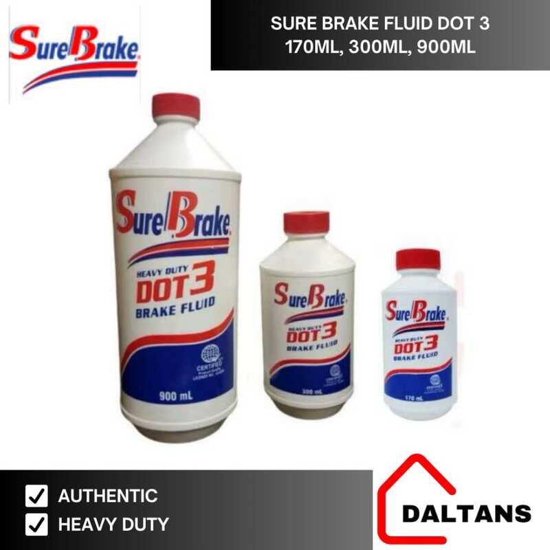 SURE BRAKE MOTO DOT 3 FLUID 900Ml, 300Ml, 170Ml UNIVERSAL USE 38B ...