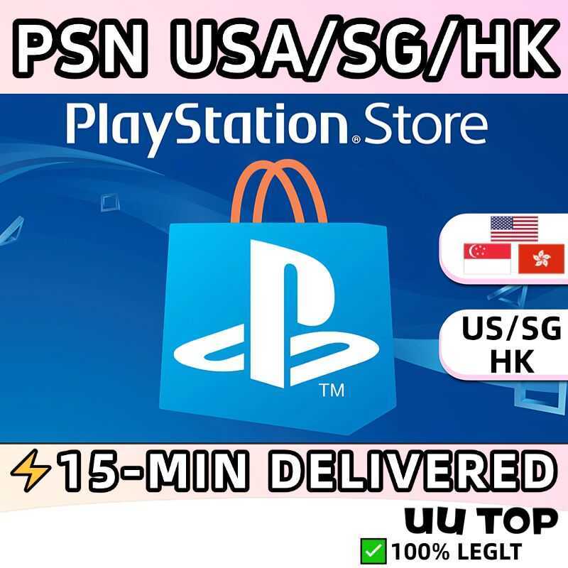 Usa/Sg/Hk PSN Card Usd1~Usd100 Sgd15~Sgd100 / 20Hkd-1500Hkd Psn PS Plus ...