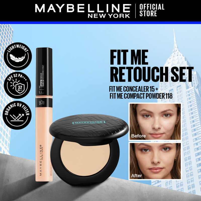 Maybelline Fit Me Retouch Set - Compact Powder + Concealer Powder ...