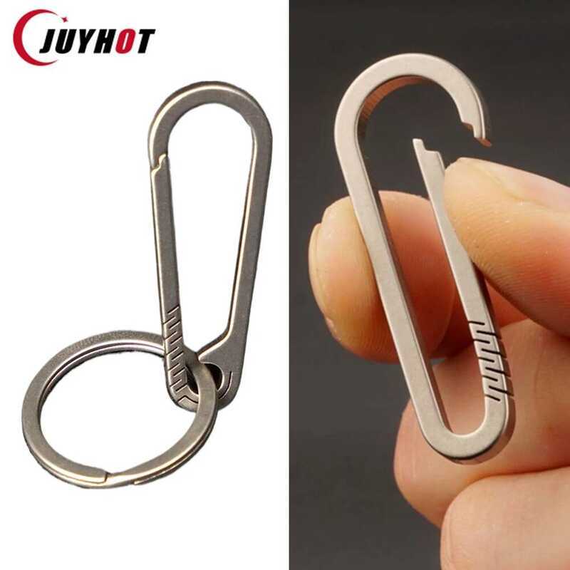 Xj Titanium Alloy Buckle Keychain Creative Simplicity Buckles Key Ring ...