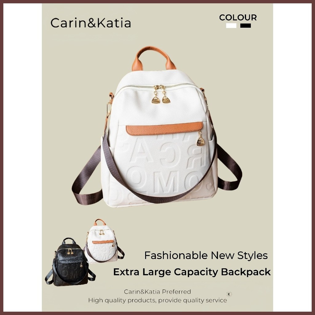 Carin&Katia Large capacity practical zippered backpack for outdoor use ...