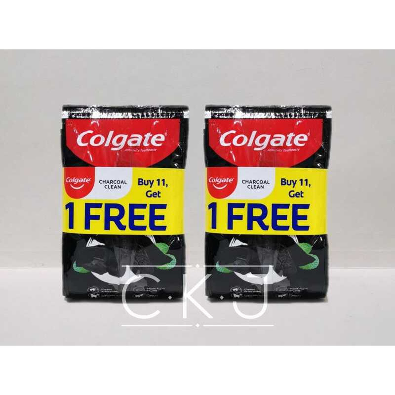 Colgate Charcoal Clean Toothpaste 11+1 Sachet (2 Packs) 3 | Shopee ...