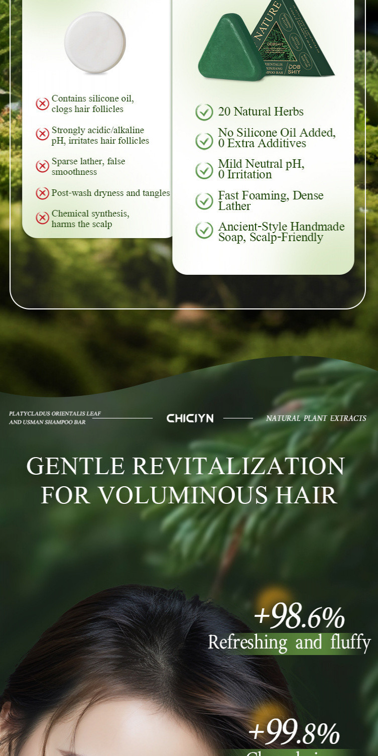 Hair Growth Soap Cypress Leaf Nature Seven Green Herbal Soap For Hair ...