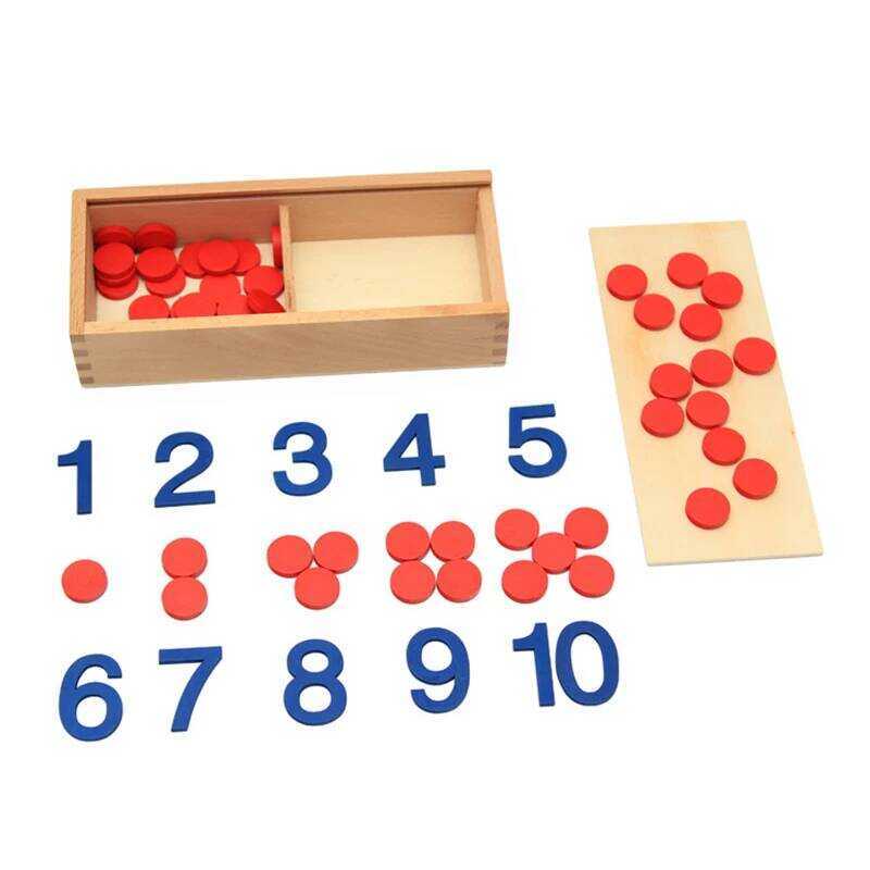 Y Baby Toy Montessori Cards & Counters Math Number Early Childhood ...