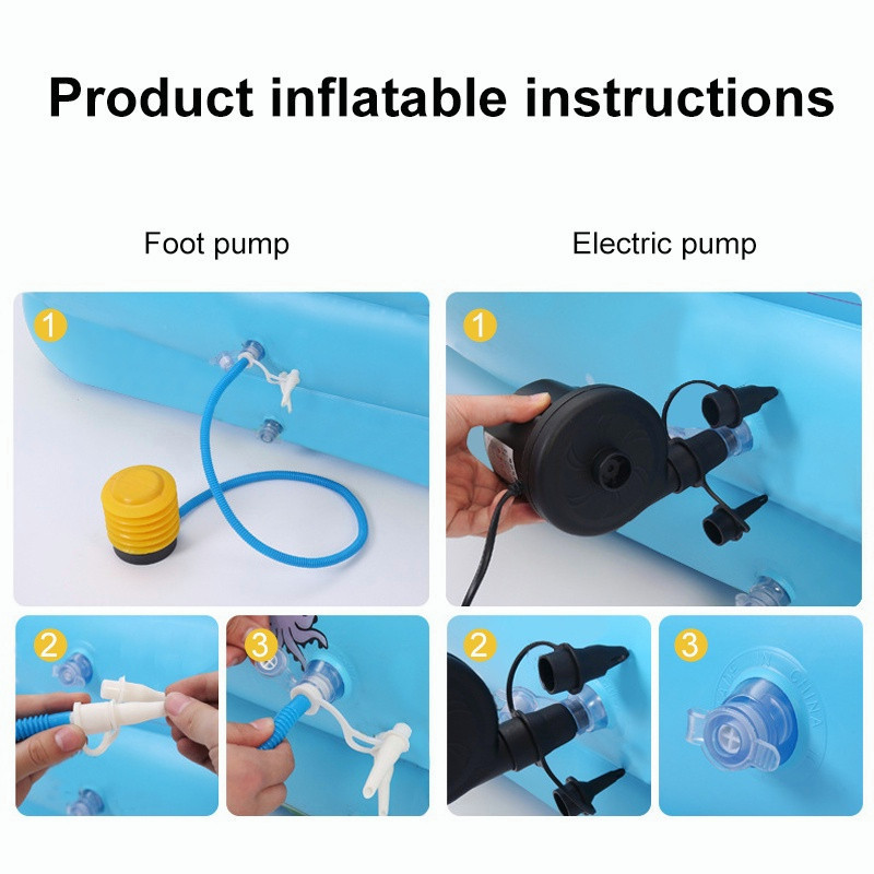 Outdoor Play Air Pump Swimming Pool For Kids Inflatable Random Pattern ...