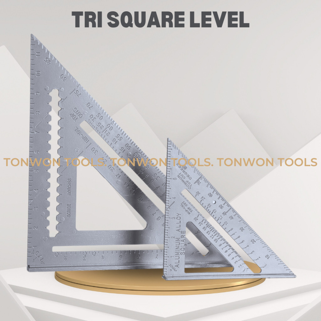 ANTON TRI SQUARE PROTRACTOR RULER ALLUMINUM ALLOY 7 OR 12 inches ...