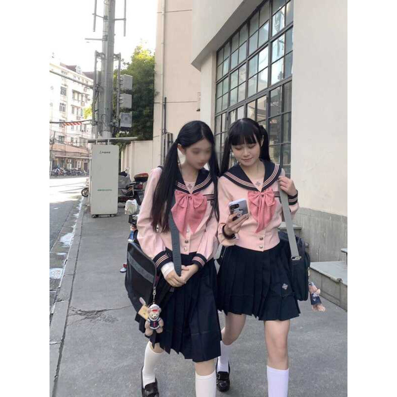 Tokyo Butterfly Girl JK Uniform Sailor Suit Top High Waist Pleated ...