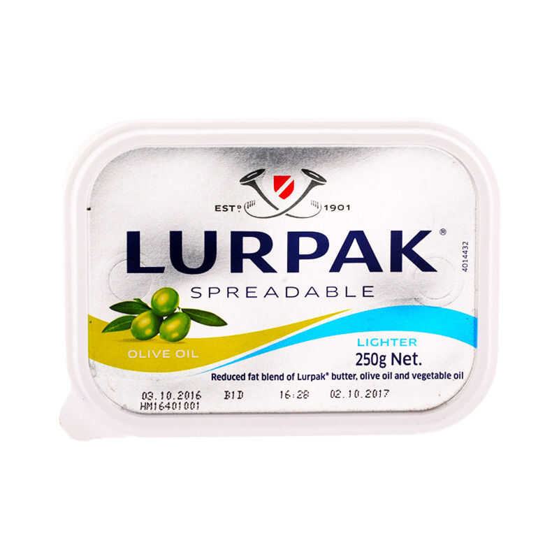 Lurpak Lighter Spreadable Butter With Olive Oil 250G 2Ef | Shopee ...