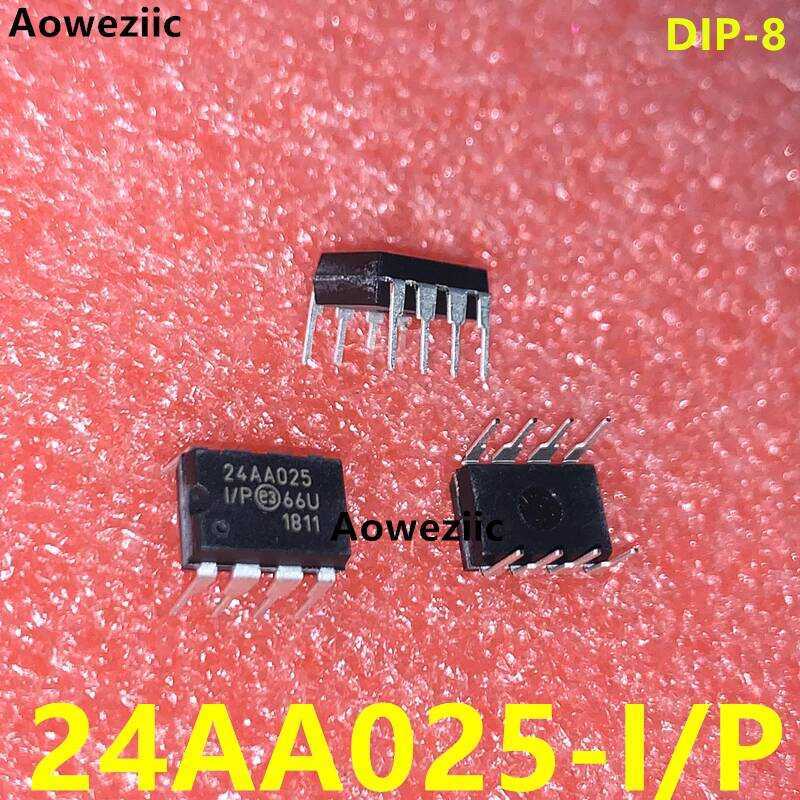 24AA025-I/P DIP-8 Direct Insert Single Microcontroller IC EEPROM Memory ...