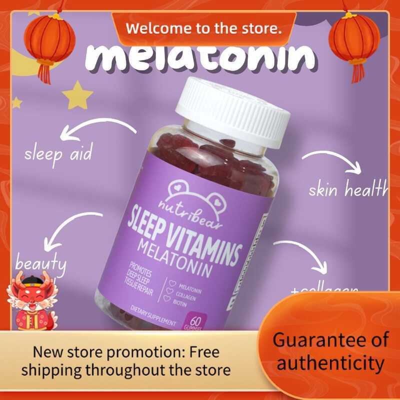 Nutribear Melatonin Gummies With Collagen + Biotin | Vit C And A Sleep ...