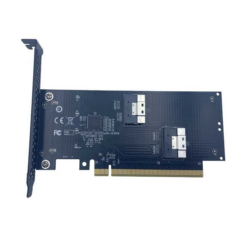 Slimsas Sff-8654 Adapter 2Port PCIE 4.0 16X To External Expansion Sff ...