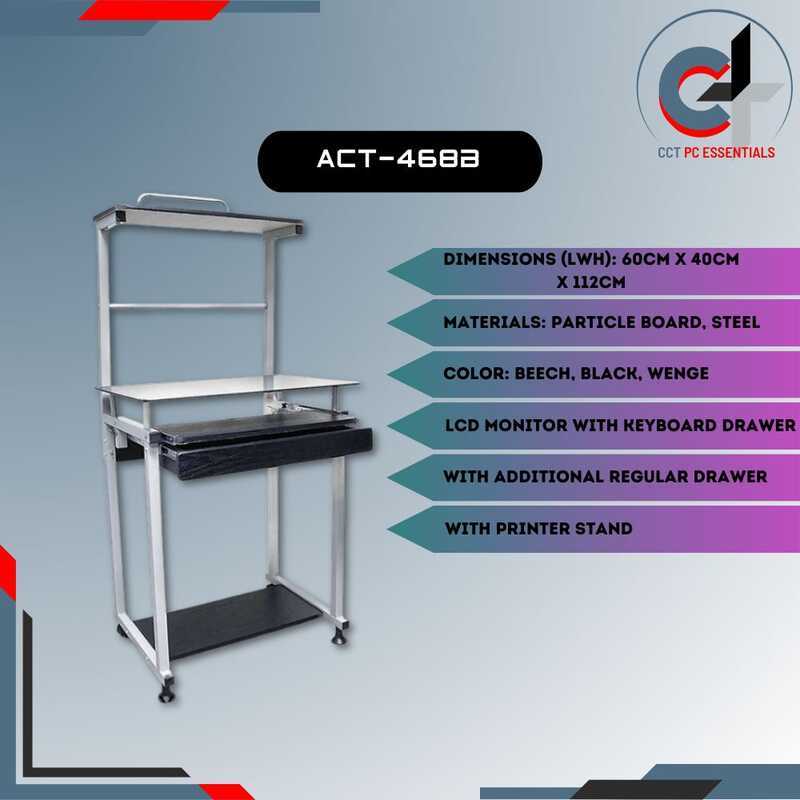 Station Work Computer Table With Printer Stand And Sliding Drawer Easy ...