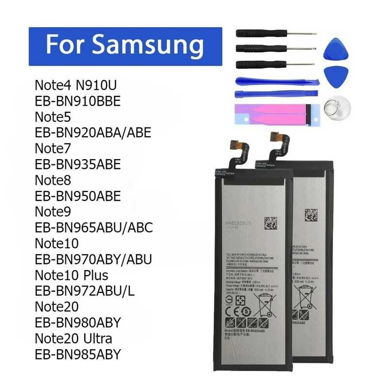 For 1 6E Galaxy Note Series 4 5 7 8 9 10 Plus 20 Ultra Phone Battery ...