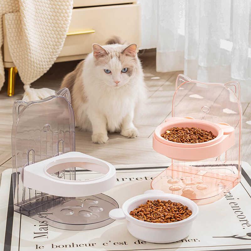 Cat Bowl Creative Adjustable Hanging Pet Bowl Cat Drinking Water ...