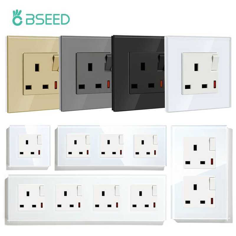 Single BSEED Wall Socket Double Power Sockets Triple Electric Outlets ...