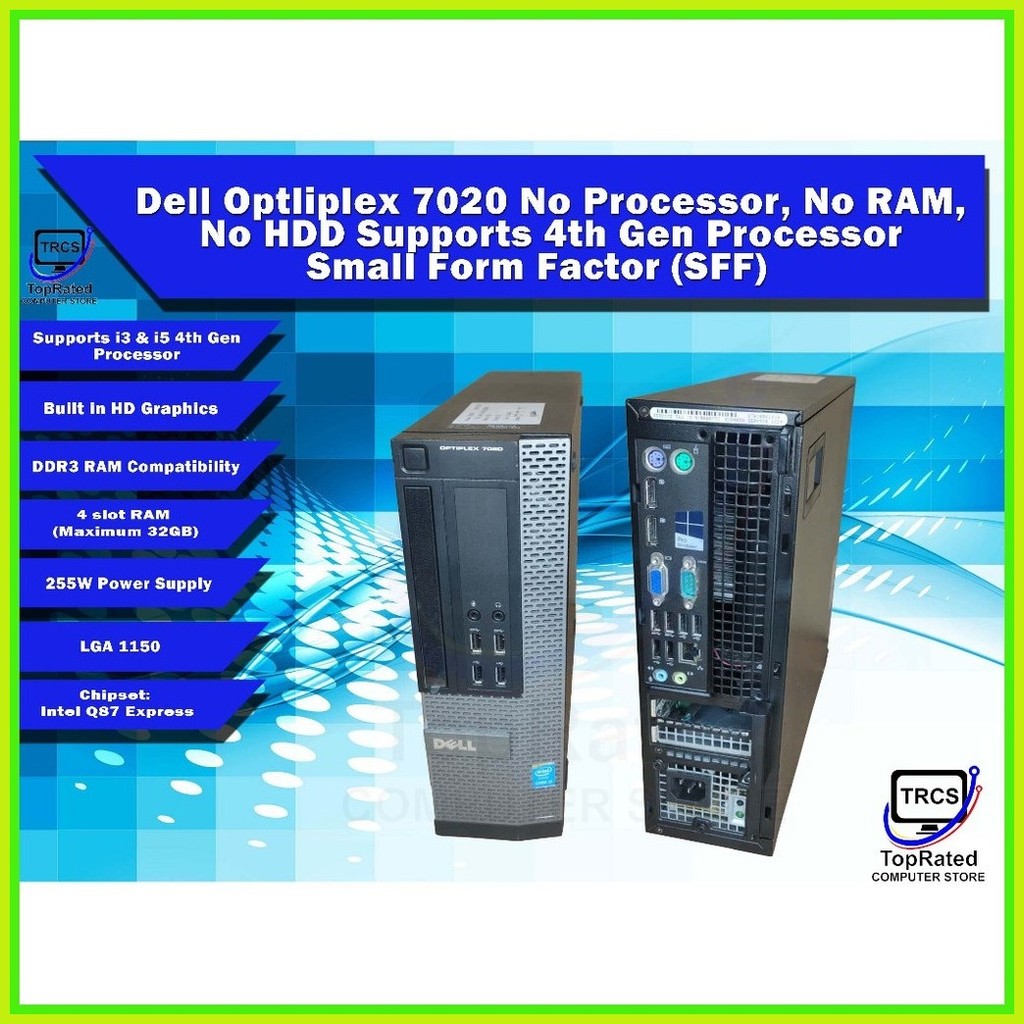 Desktop Computer Dell Optiplex 7020 (SFF) No Processor, No RAM, No HDD ...