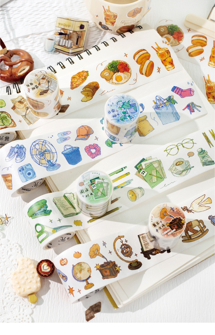 Cute Food Washi Tape Cartoon Yummy Food Masking Tape Set Decorative ...
