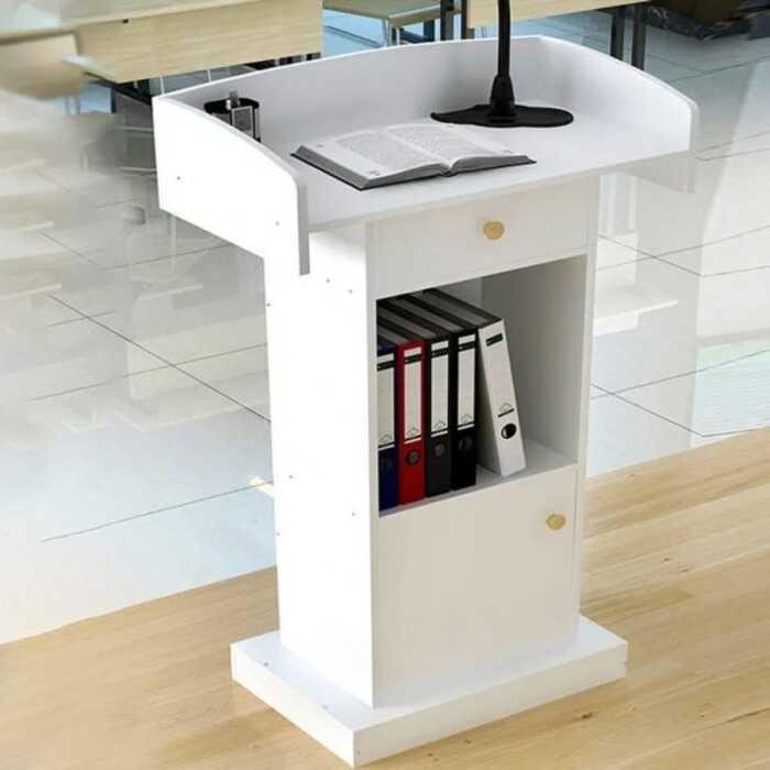 ☑♥ Standing Lectern Speech Desk Podium Table Simple Classroom Reception ...