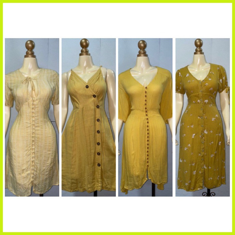 Pre-Loved*UKAY MINI MIDI MAXI (YELLoW) | Shopee Philippines