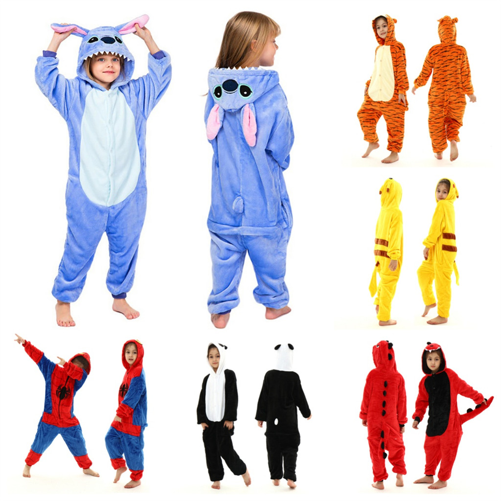 Disney Lilo Stitch Animal Onesies Cute Dinosaur Spiderman Kigurumi for ...