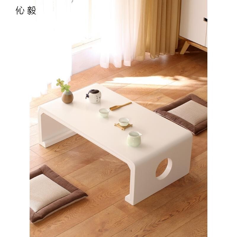 Balcony Table White Coffee Table Japanese Style Low Table Kang Table ...
