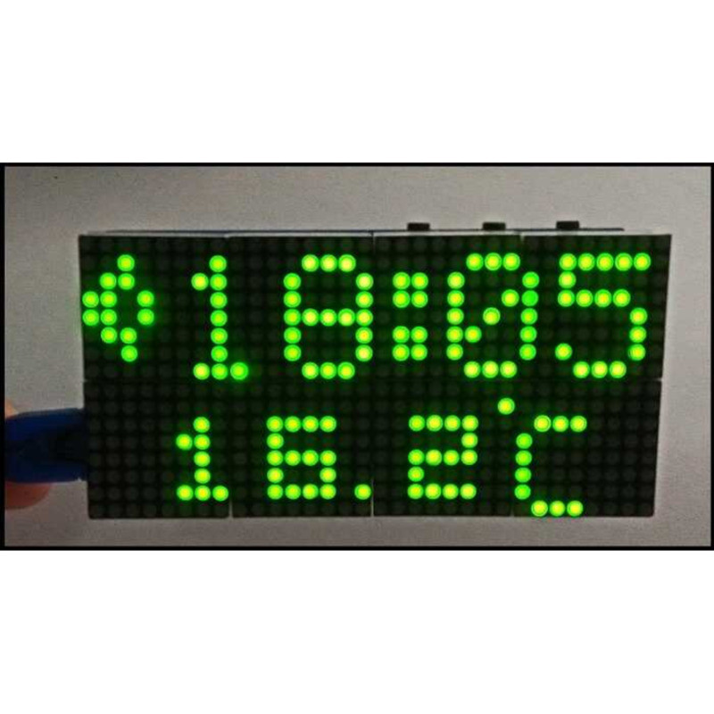 16*32 LED Dot Matrix Module 16x32 Clock Perpetual Calendar 74HC595 ...