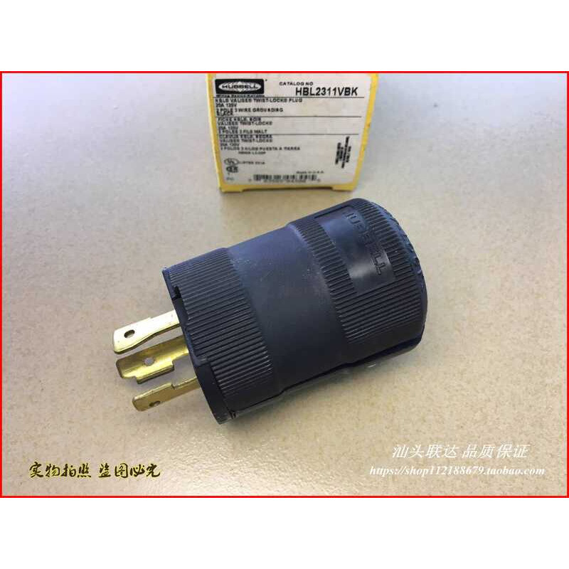 Original HUBBELL HBL2311VBK Three-Pin American Plug 20A 125V | Shopee ...