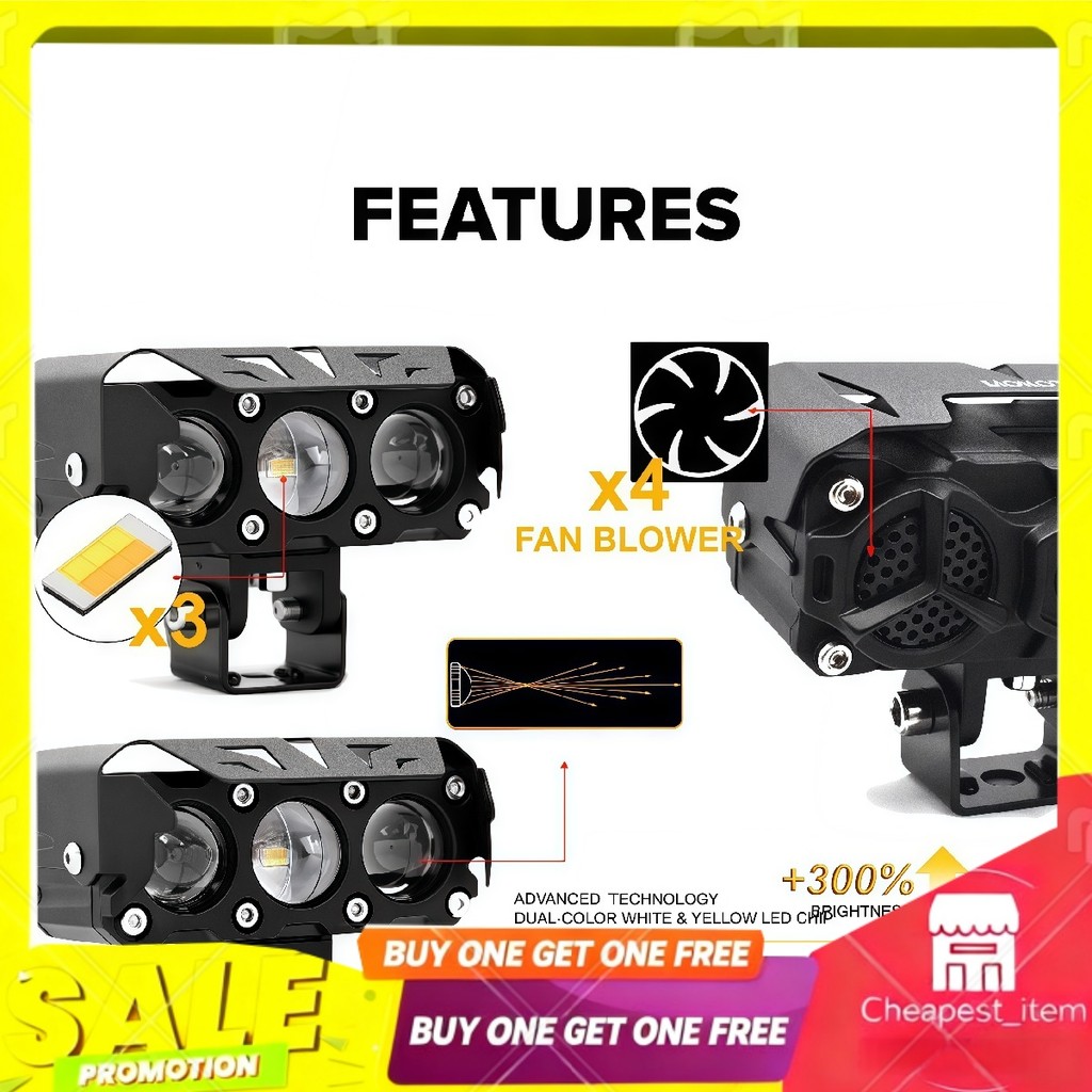 Off-Road LED Driving Light – 3 Mata, Super Bright, Durable, Easy ...