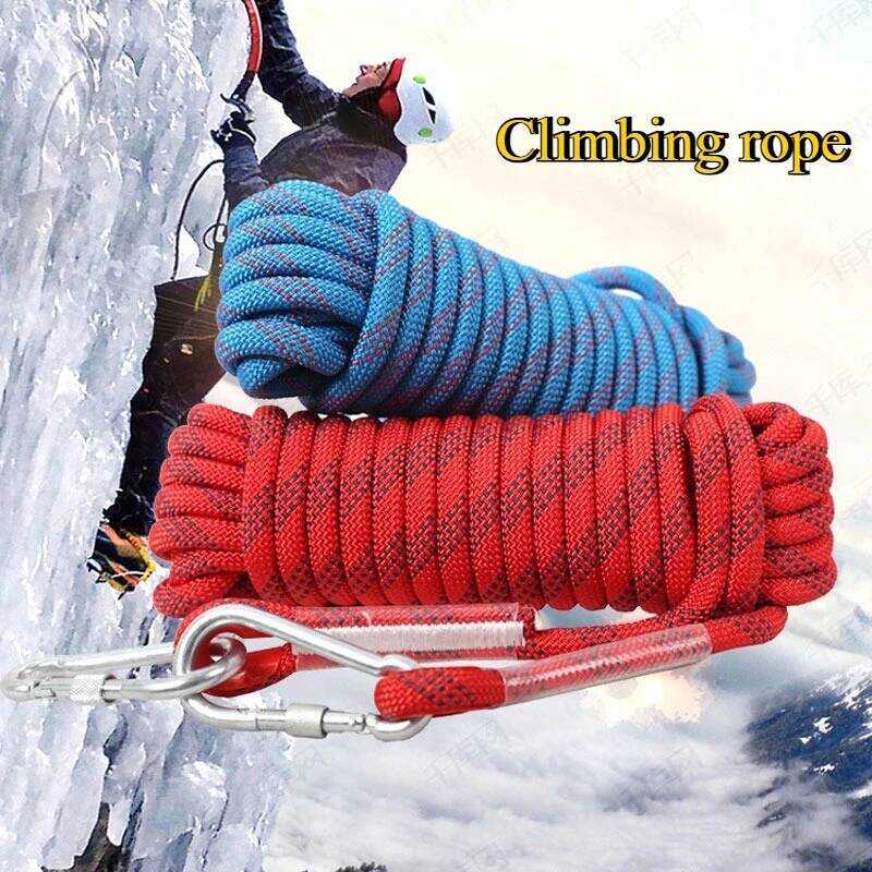 Escape Rock Outdoor Safety Fire Rescue Rope Red and Blue Climbing Ropes ...