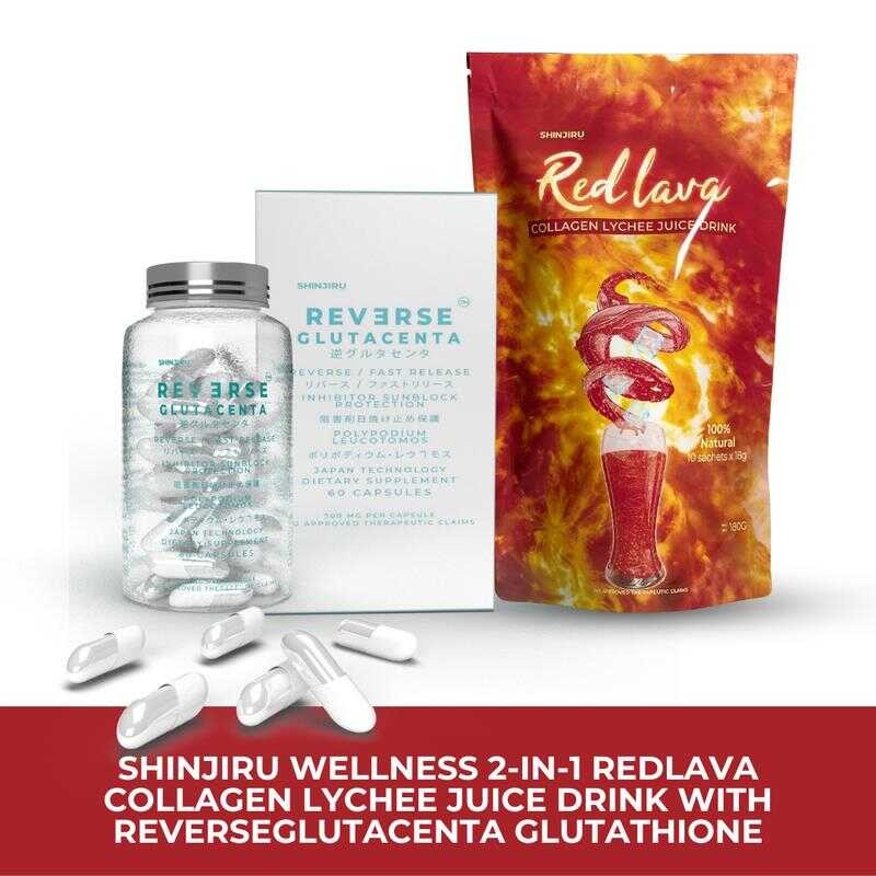 Shinjiru Wellness 2-In-1 Redlava Collagen Lychee Juice Drink With ...