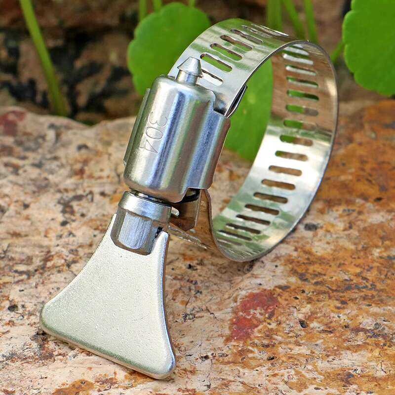 Free Shipping 304 Stainless Steel Pipe Clamp with Handle Steel Band ...