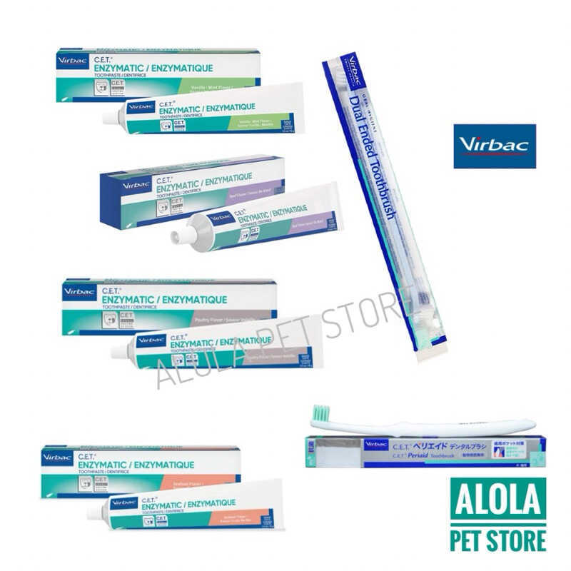 Virbac Cet Toothpaste Vanilla-Mint And Beef Flavor For Dogs Cats 70G ...