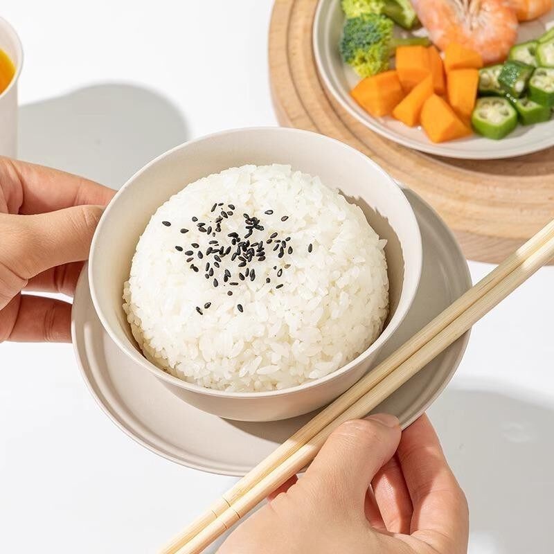 10Pcs Rice Husk Disposable Bowl Thickened Disposable Biodegradable ...