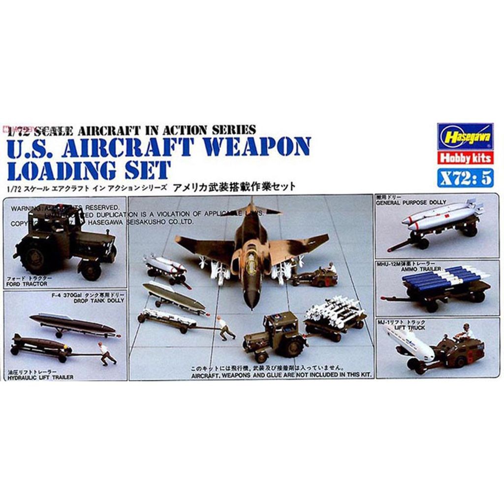 Hasegawa Airplane Scene Model 35005 1: 72 American Airplane Weapon ...