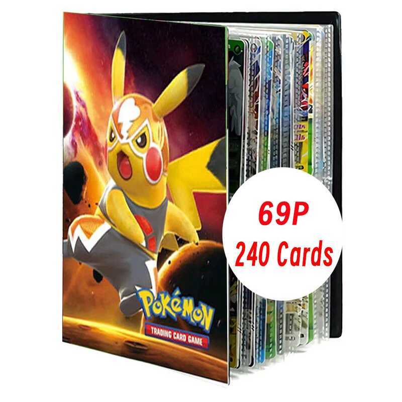 240Card Pokemon Album Book Anime Map Game Pokémon Cards Collection ...