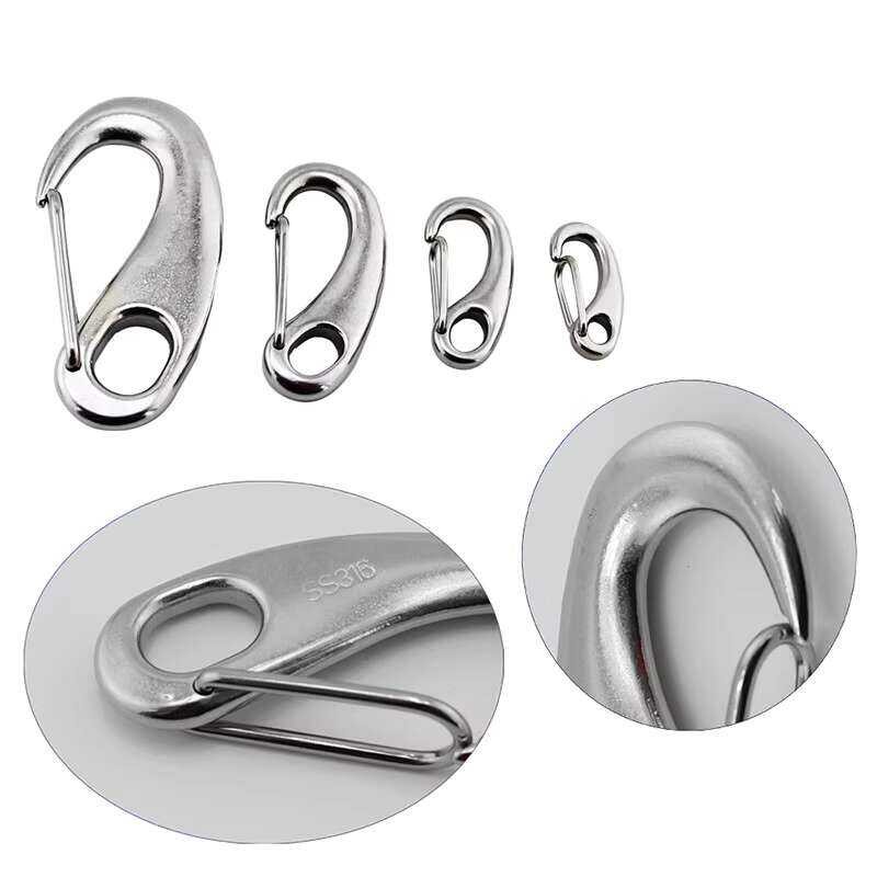 316 Stainless Steel Egg-Shaped Spring 50MM Long Quick-Hook Elastic ...