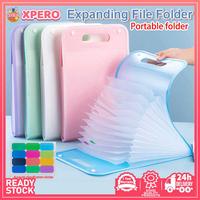 Expanding File Folder, Portable Waterproof Expandable Vertical Bag ...