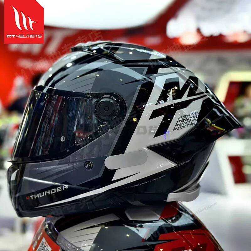 Original Spanish MT Thunder 4 SV Motorcycle Helmet Full Face Double ...
