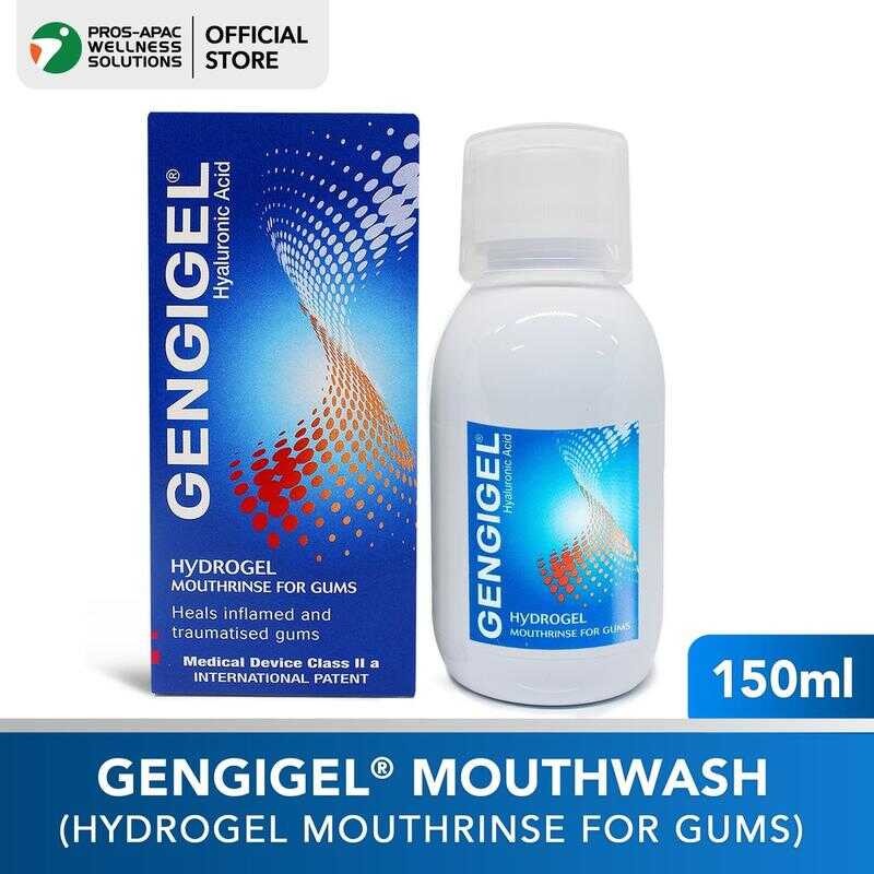 GENGIGEL Mouthwash 150Ml For Wound Healing, Singaw, Mouth Sores ...