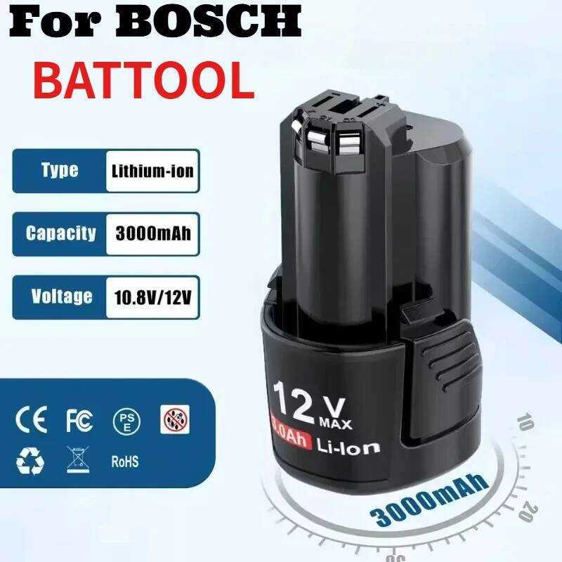 Original Bosch 12V/10.8V battery, 3000mAh BAT411 Lithium ion ...