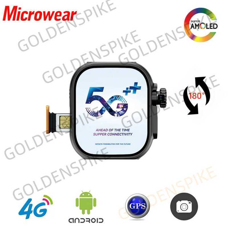 Microwear Ultra Ai3 Smartwatch 5G 180° Rotating Camera Google Play GPS ...